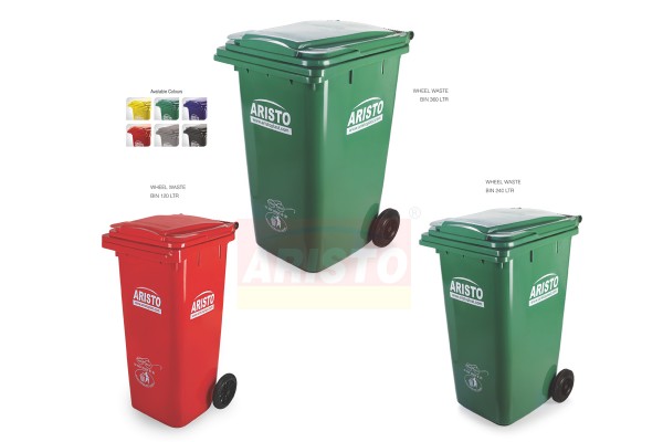 Aristoplast Products Pvt. Ltd | WHEEL WASTE BINS 120, 240 & 360 LTR